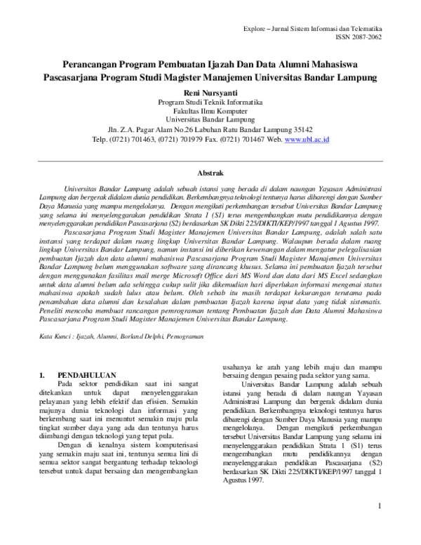 (PDF) Perancangan Program Pembuatan Ijazah Dan Data Alumni Mahasiswa ...