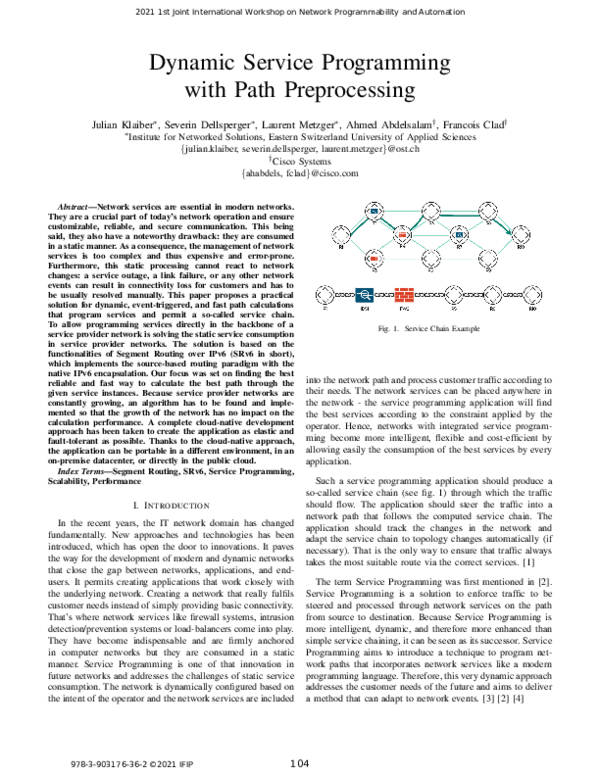 (PDF) Dynamic Service Programming with Path Preprocessing | ahmed ...