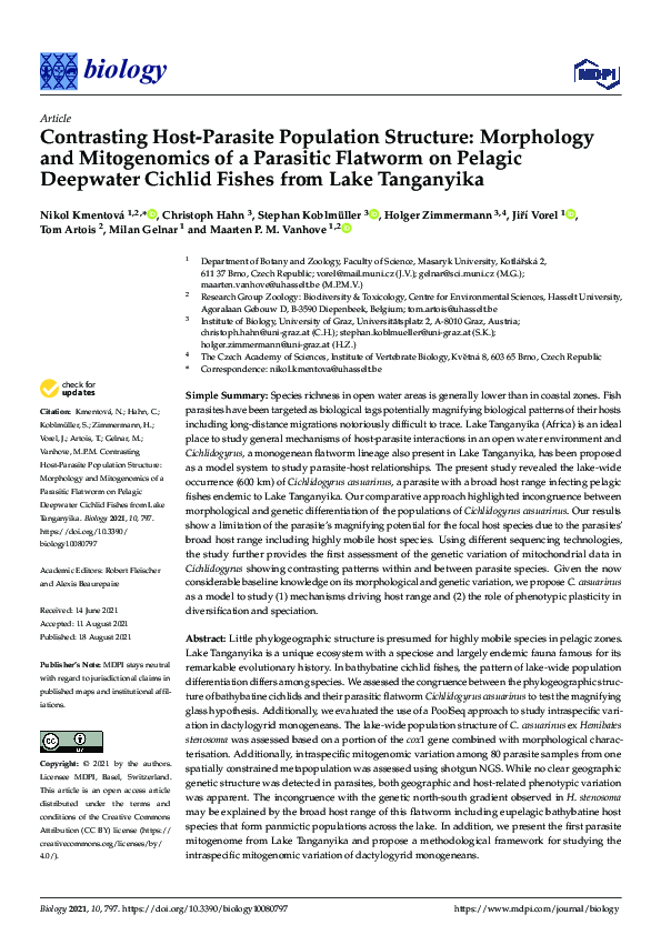 (PDF) Contrasting Host-Parasite Population Structure: Morphology and ...