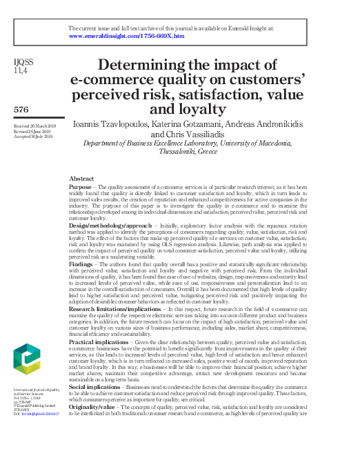 (PDF) Determining the impact of e-commerce quality on customers ...