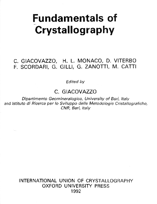 (PDF) Fundamentals of Crystallography