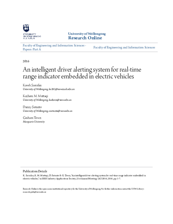 (PDF) An Intelligent Driver Alerting System for Real-Time Range ...