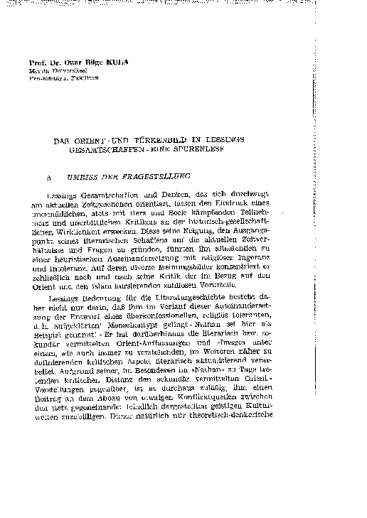 (PDF) Das Orient- und Türkenbild in Lessings Gesamtschaffen - Eine ...