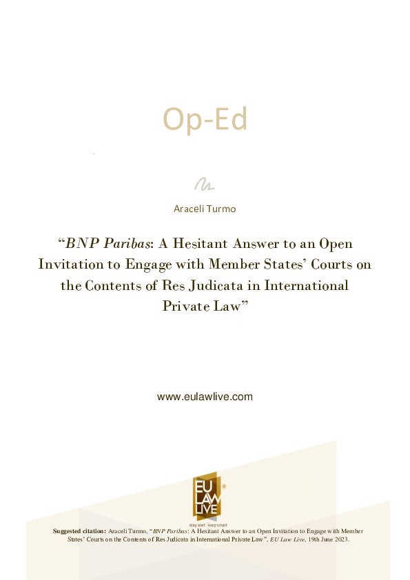 (PDF) BNP Paribas: A Hesitant Answer to an Open Invitation to Engage ...