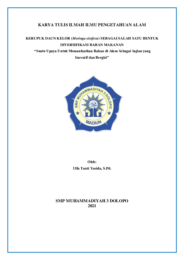 (PDF) KARYA TULIS ILMAH