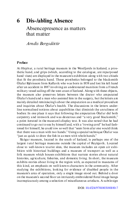 (PDF) Dis-/abling Absence