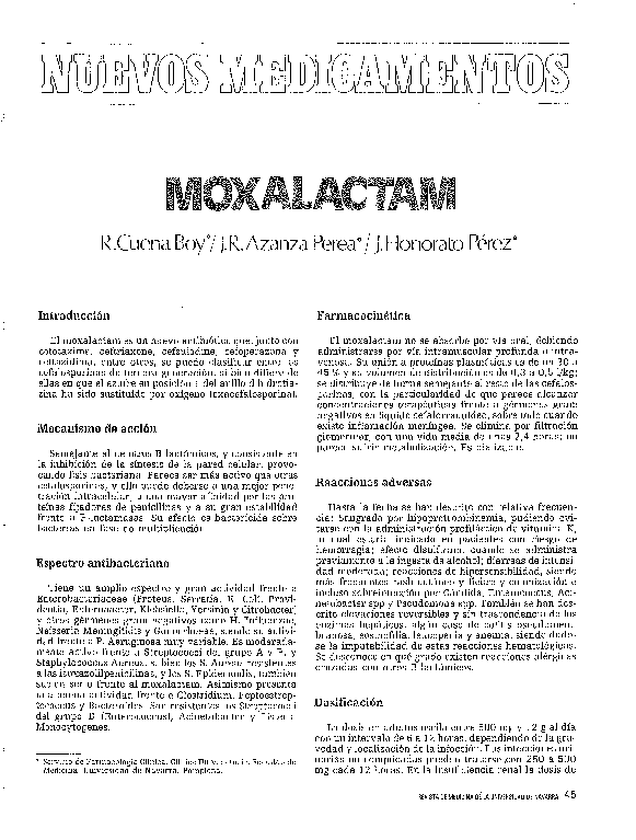 (PDF) Moxalactam