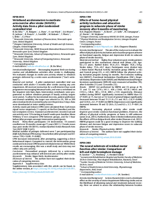 (PDF) The neural substrate of residual motor function after stroke: Comparison of left and right ...