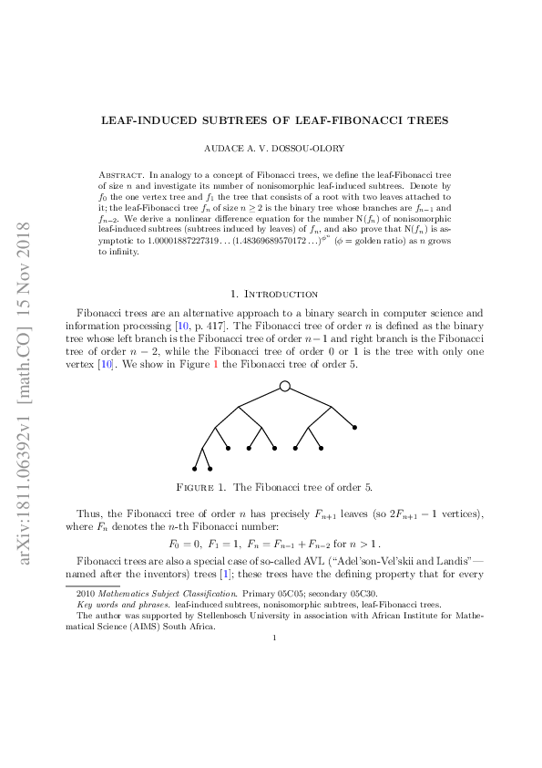 (PDF) Leaf-induced subtrees of leaf-Fibonacci trees