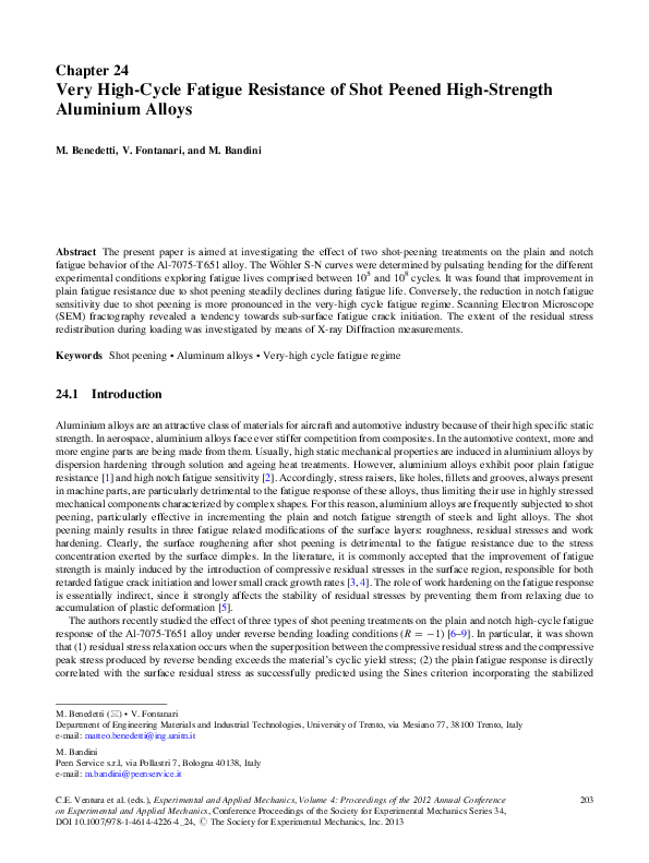 (PDF) Very High-Cycle Fatigue Resistance of Shot Peened High-Strength ...