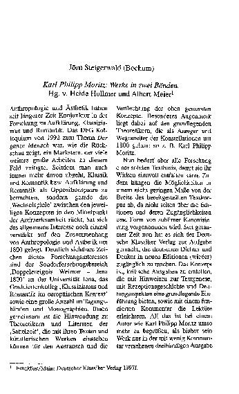(PDF) Karl Philipp Moritz: Werke in zwei Bänden. Hg. v. Heide Hollmer ...