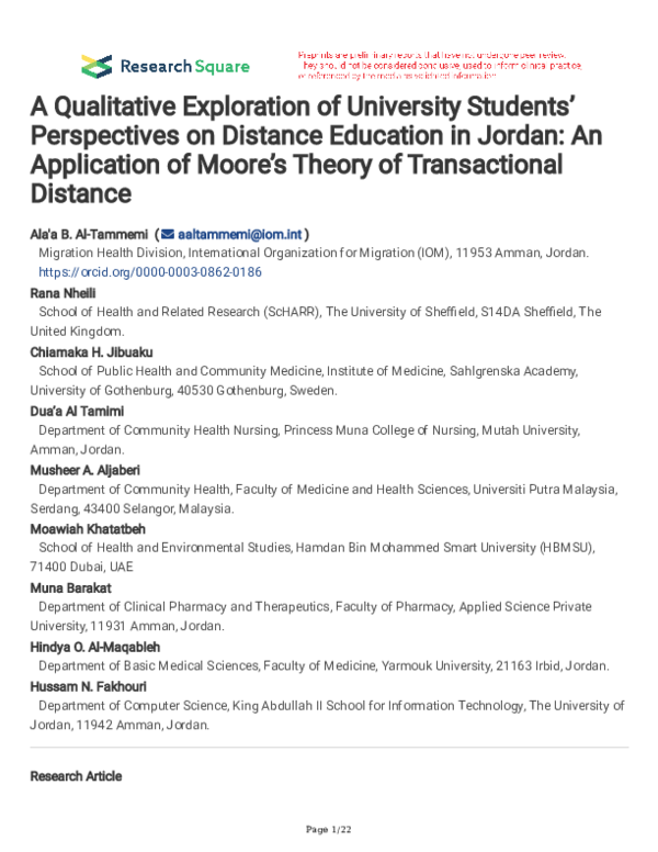(PDF) A Qualitative Exploration of University Students’ Perspectives on ...