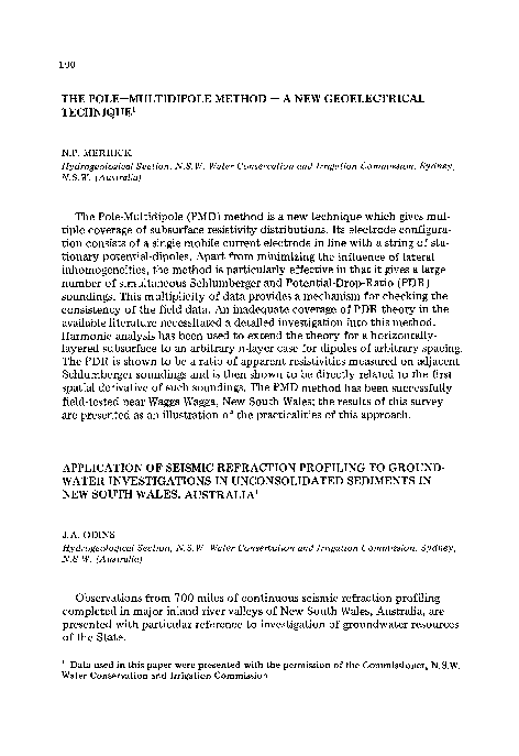 (PDF) The pole-multidipole method — a new geoelectrical technique