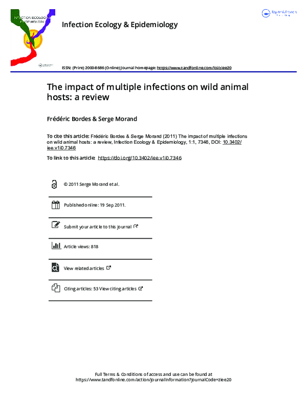 (PDF) The impact of multiple infections on wild animal hosts: a review
