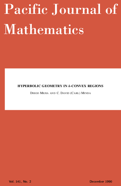 (PDF) Hyperbolic geometry in k -convex regions
