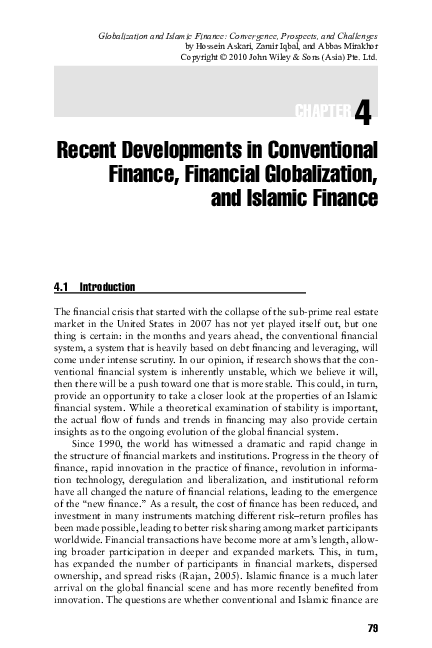 (PDF) Globalization and Islamic finance: convergence, prospects, and ...