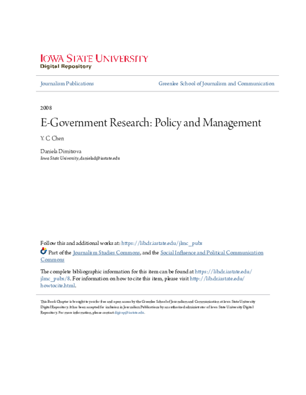 (PDF) E-Government Research