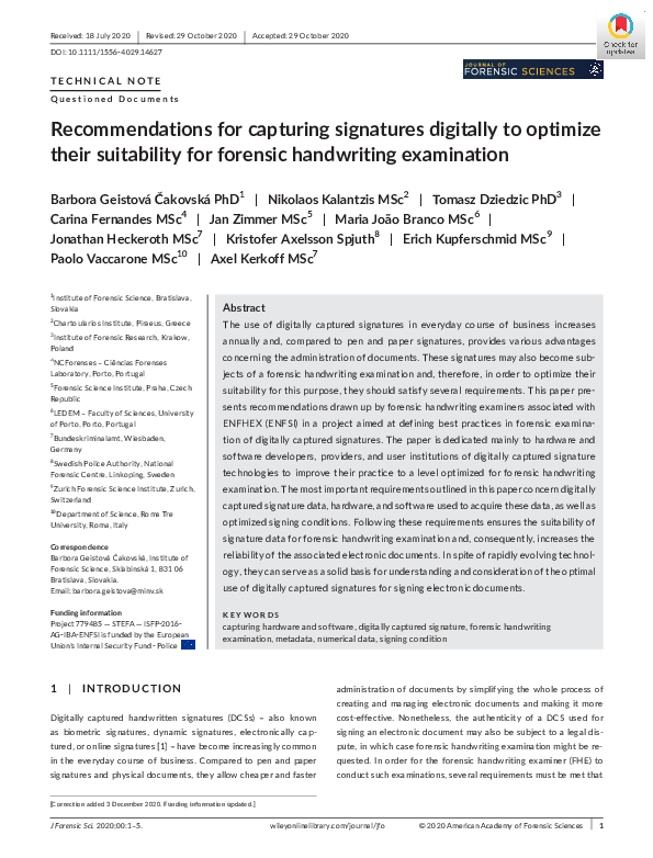 (PDF) Recommendations for capturing signatures digitally to optimize ...