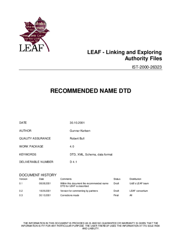 (PDF) LEAF - Linking and Exploring Authority Files