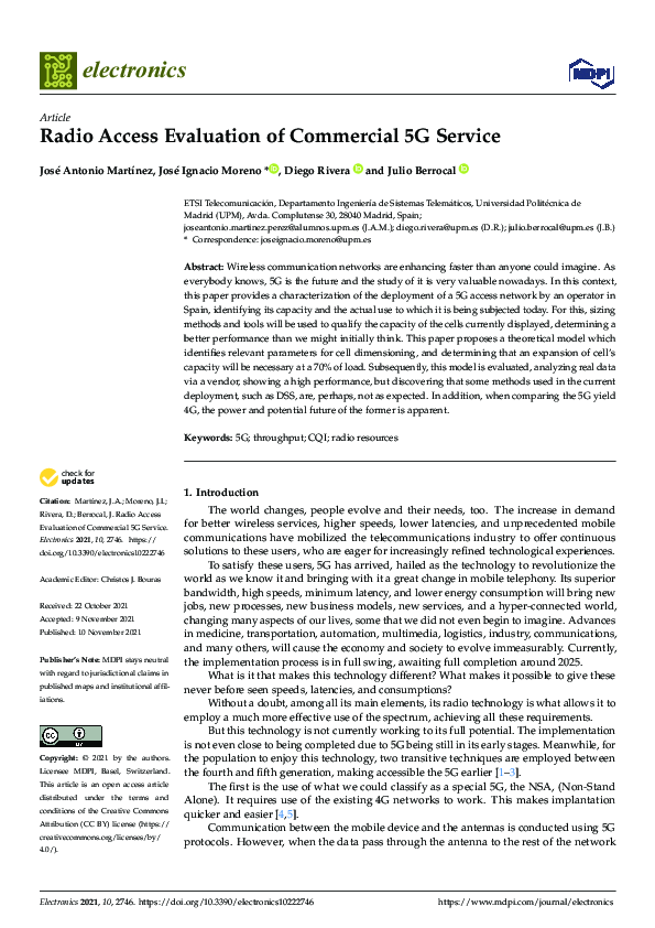 (PDF) Radio Access Evaluation of Commercial 5G Service