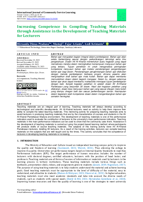 (PDF) Increasing Competence in Compiling Teaching Materials through Assistance in the ...