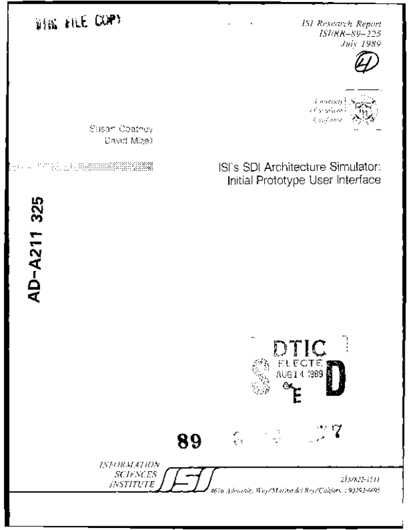 (PDF) ISI's (Information Sciences Institute) SDI Architecture Simulator ...