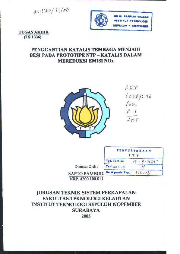 (PDF) Penggantian Katalis Tembaga Menjadi Besi Pada Prototipe Ntp ...