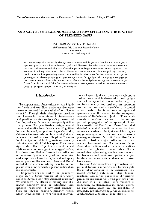 (PDF) An analysis of lewis number and flow effects on the ignition of ...