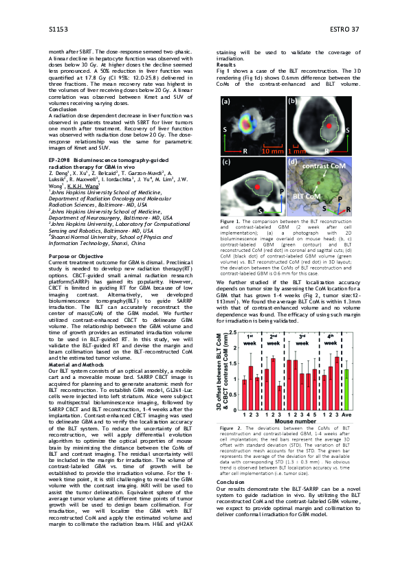 (PDF) EP-2098: Bioluminescence tomography-guided radiation therapy for ...