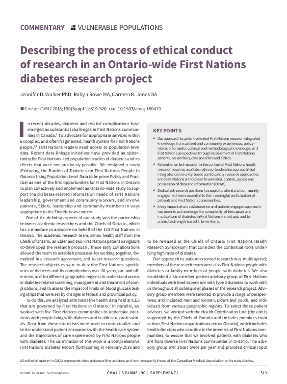 (PDF) Describing the process of ethical conduct of research in an ...