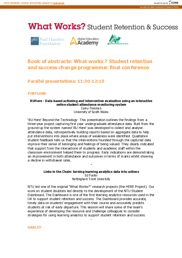 (PDF) Peer Relations: an Integrated Roadmap to Student Success