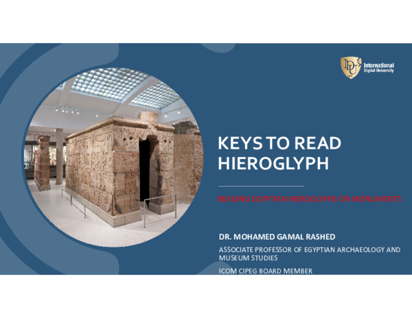 (PDF) Keys to read Hieroglyph: Reading Egyptian Hieroglyphs on ...