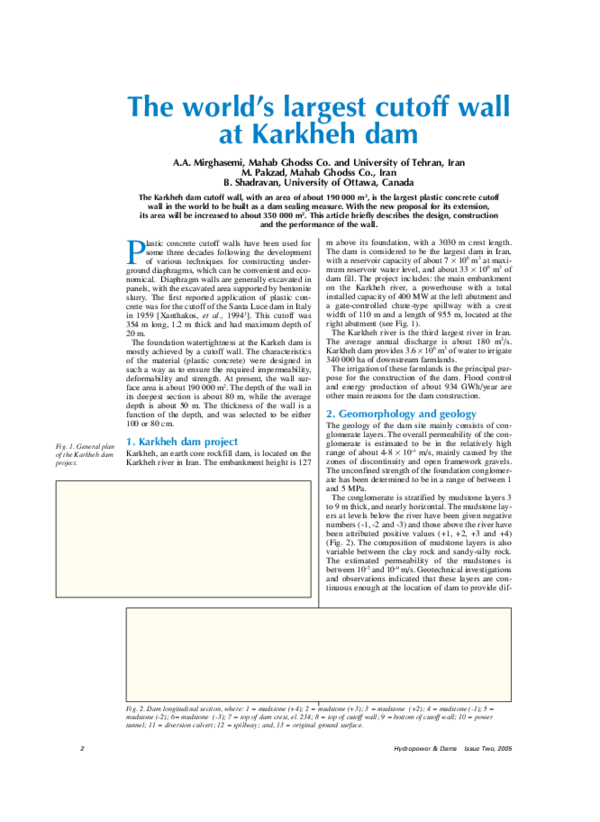 (PDF) The world's largest cutoff wall at Karkheh dam