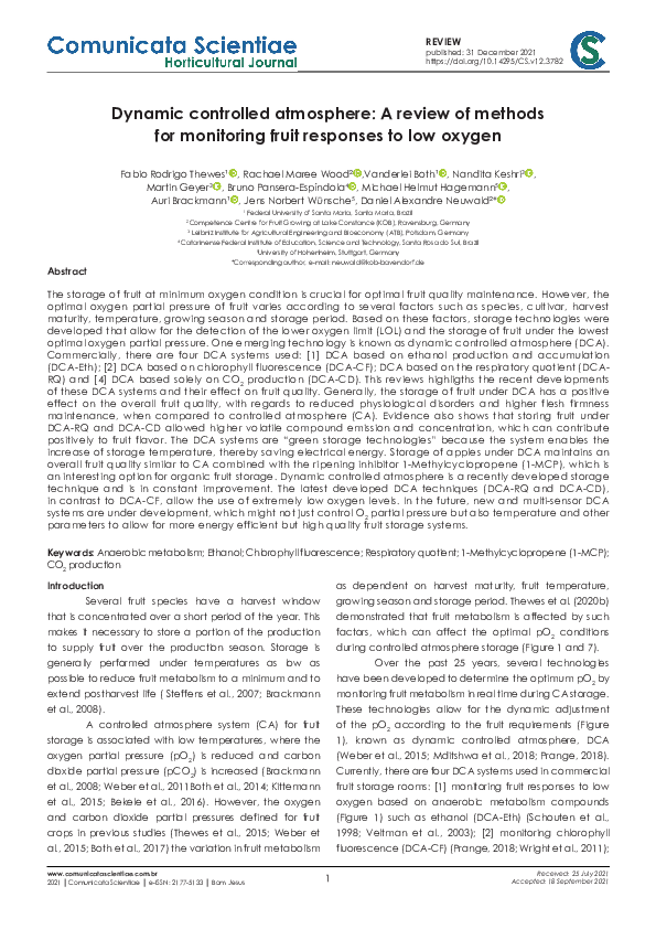 (PDF) Dynamic controlled atmosphere: A review of methods for monitoring ...