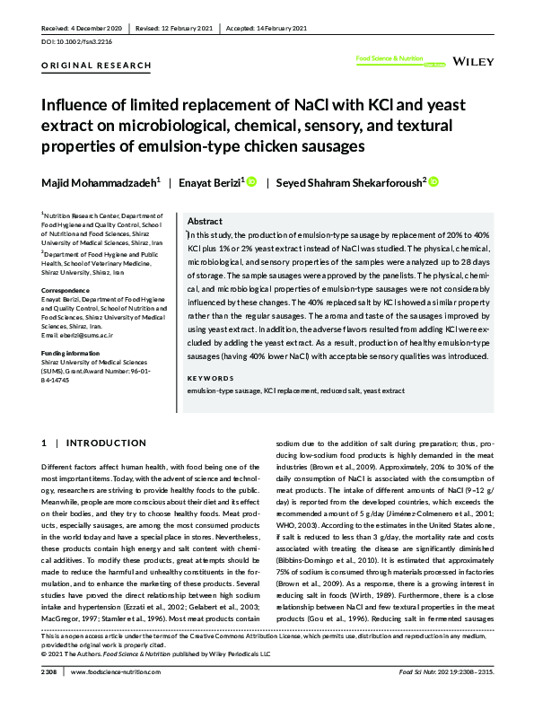 (PDF) Influence of limited replacement of NaCl with KCl and yeast ...