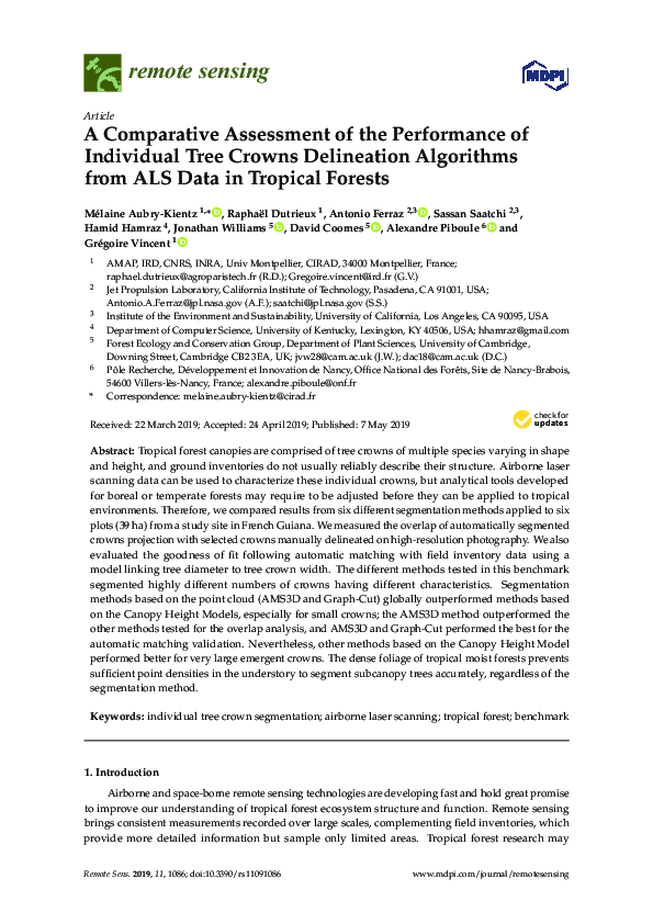 (PDF) A Comparative Assessment of the Performance of Individual Tree Crowns Delineation ...