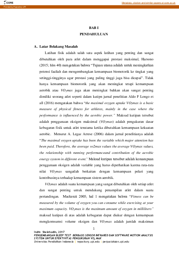 (PDF) Pengembangan Bleep Test Berbasis Sensor Infrared Dan Software ...