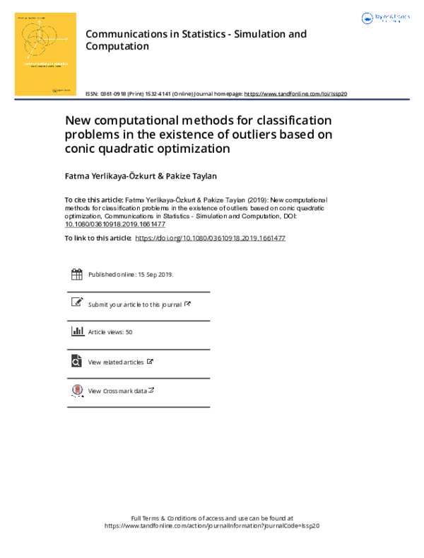 (PDF) New computational methods for classification problems in the existence of outliers based ...