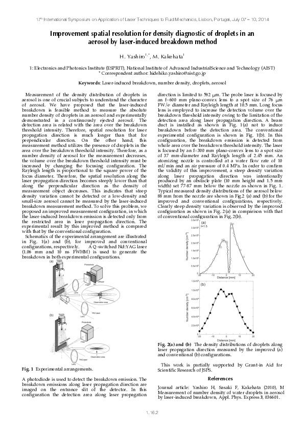(PDF) Improvement spatial resolution for density diagnostic of droplets in an aerosol by laser ...