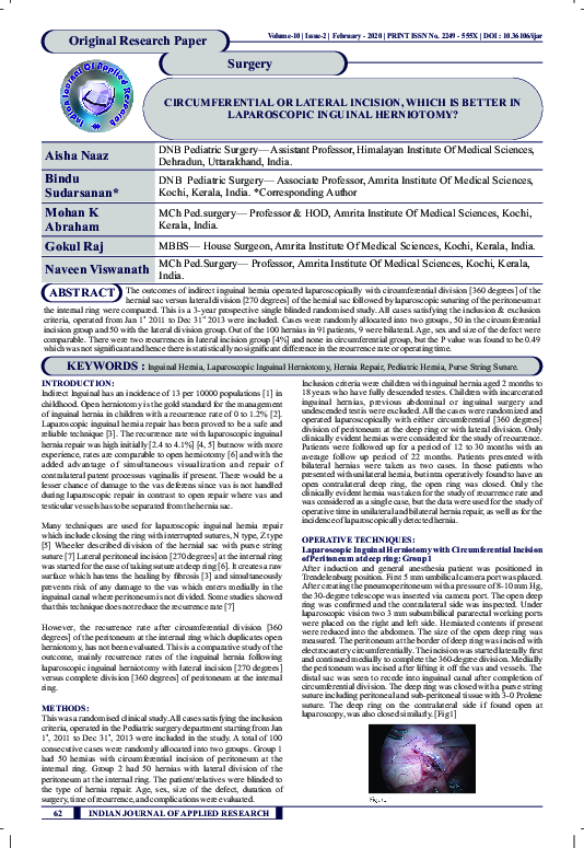 (PDF) Circumferential or Lateral incision, which is better in ...