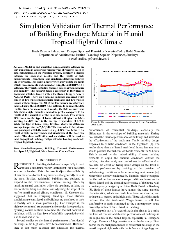 (PDF) Simulation Validation for Thermal Performance of Building Envelope Material in Humid ...