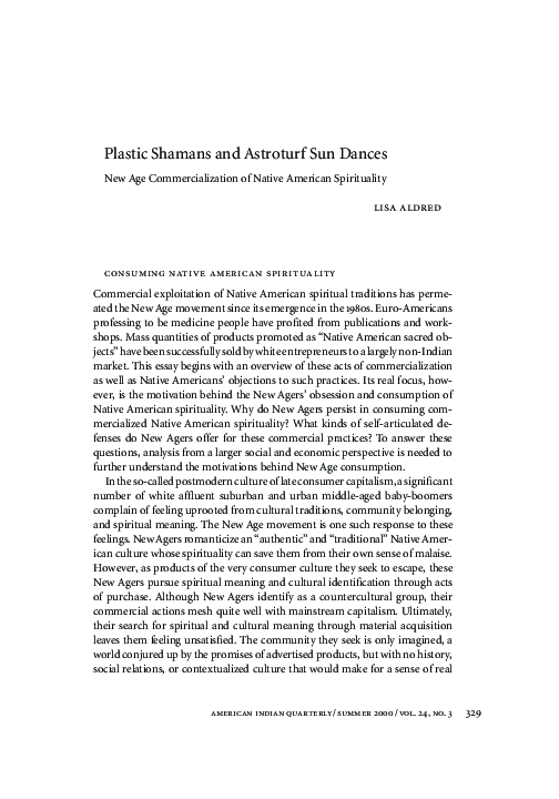(PDF) Plastic Shamans and Astroturf Sun Dances: New Age ...