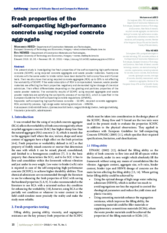 (PDF) Fresh properties of the selfcompacting high-performance concrete ...