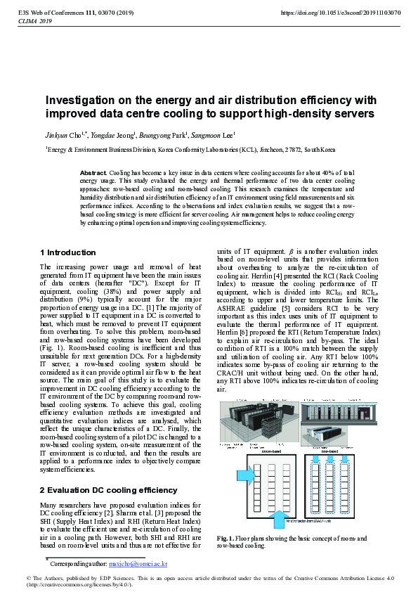 (PDF) Efficient Cooling Strategies for Data Centers