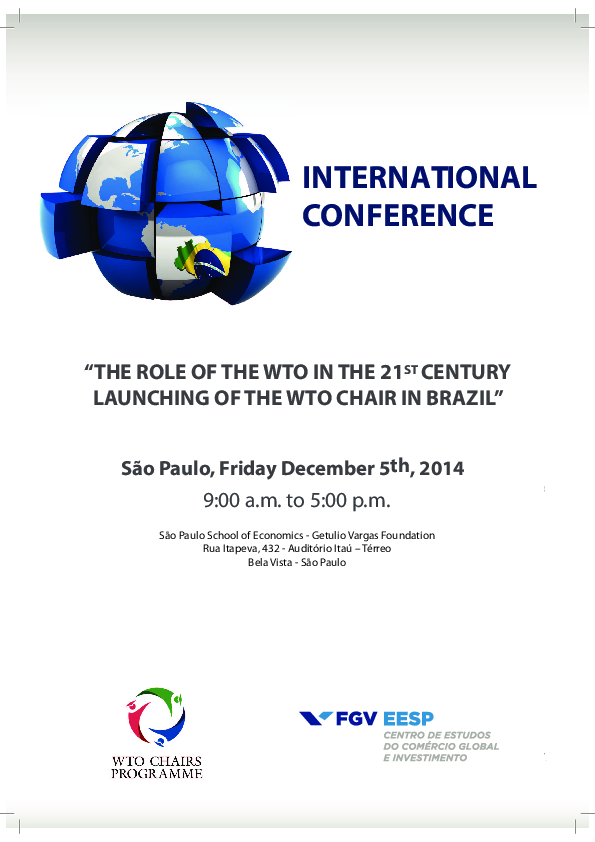 (PDF) International conference: the role of the WTO in the 21st century ...