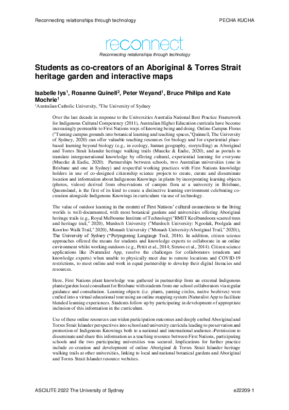 (PDF) Students as co-creators of an Aboriginal & Torres Strait heritage ...