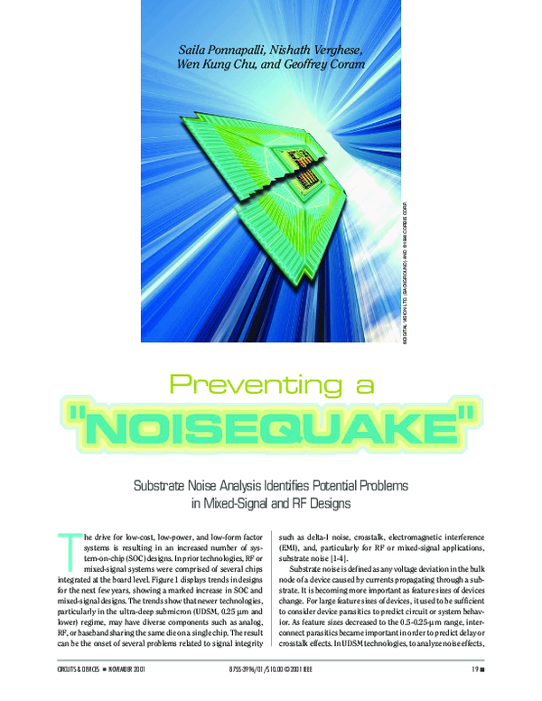 (PDF) Preventing a "noisequake" [substrate noise analysis]