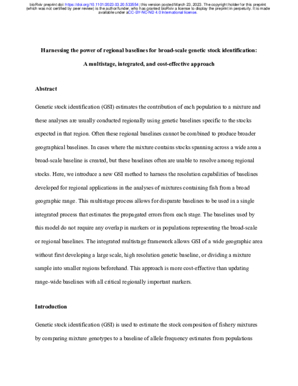 (PDF) Harnessing the power of regional baselines for broad-scale ...