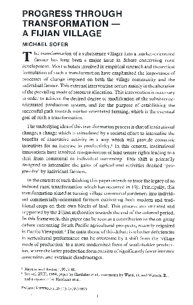 (PDF) Progress Through Transformation - A Fijian Village | michael ...