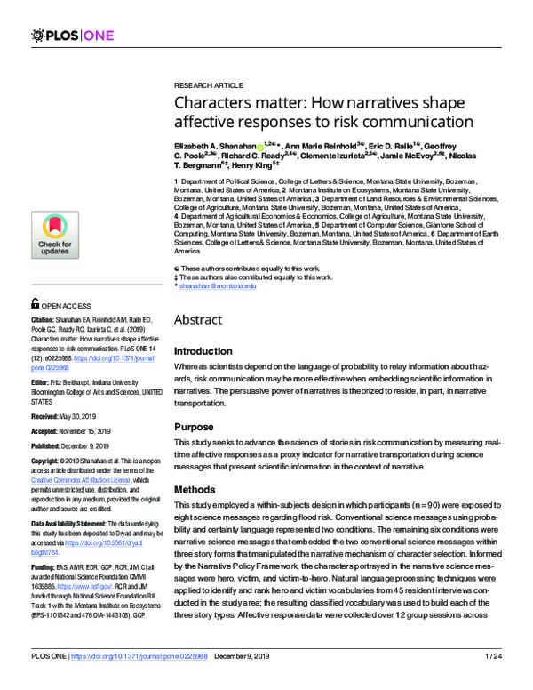 (PDF) Characters matter: How narratives shape affective responses to ...
